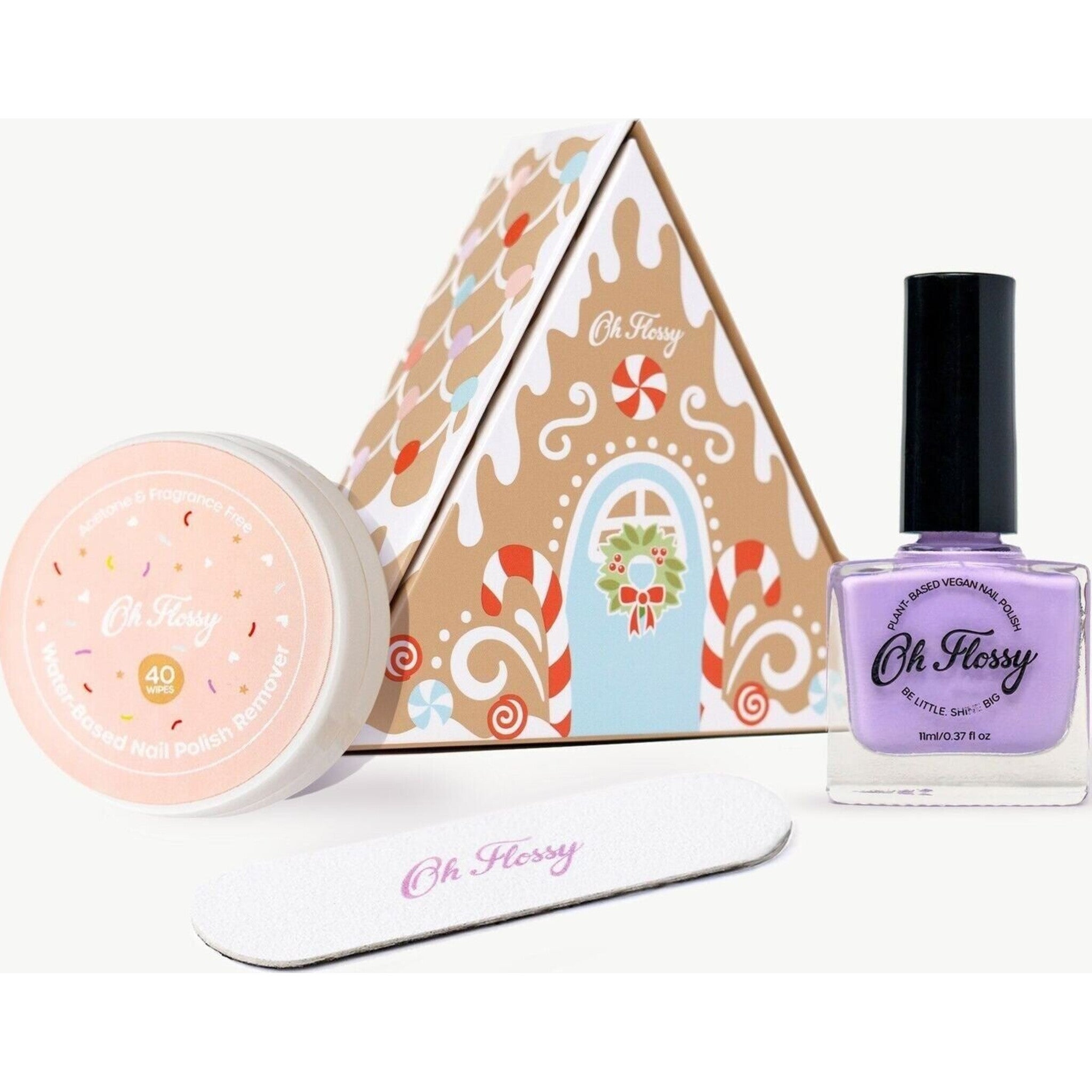 Gingerbread House Mini Mani Set by Oh Flossy | Aster & Ruby