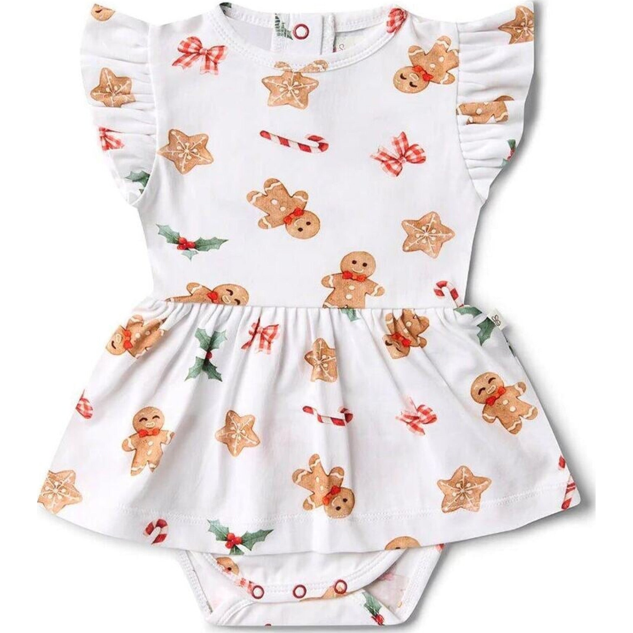 Snuggle Hunny Kids Gingerbread Short Sleeve Organic Dre | Aster & Ruby