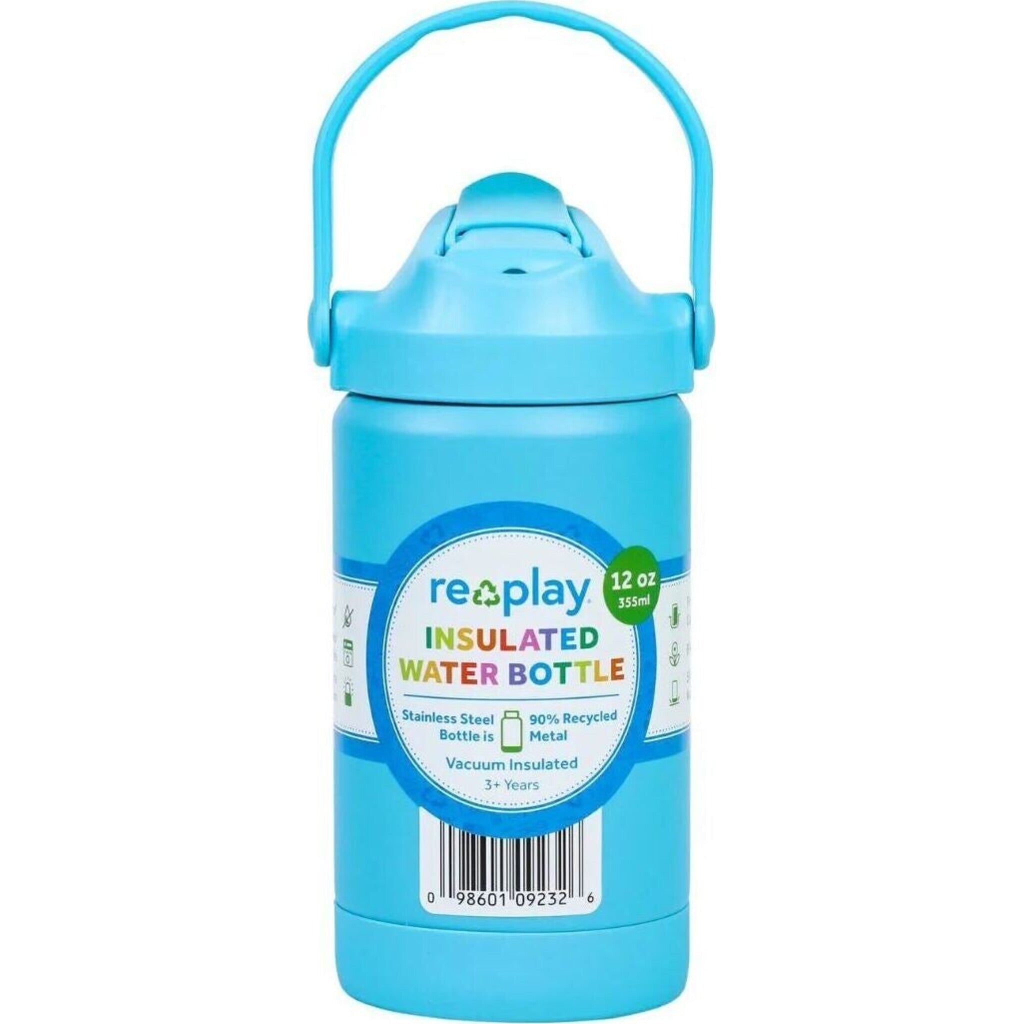 Insulated Water Bottle 355ml Pool Blue by Replay | Aster & Ruby